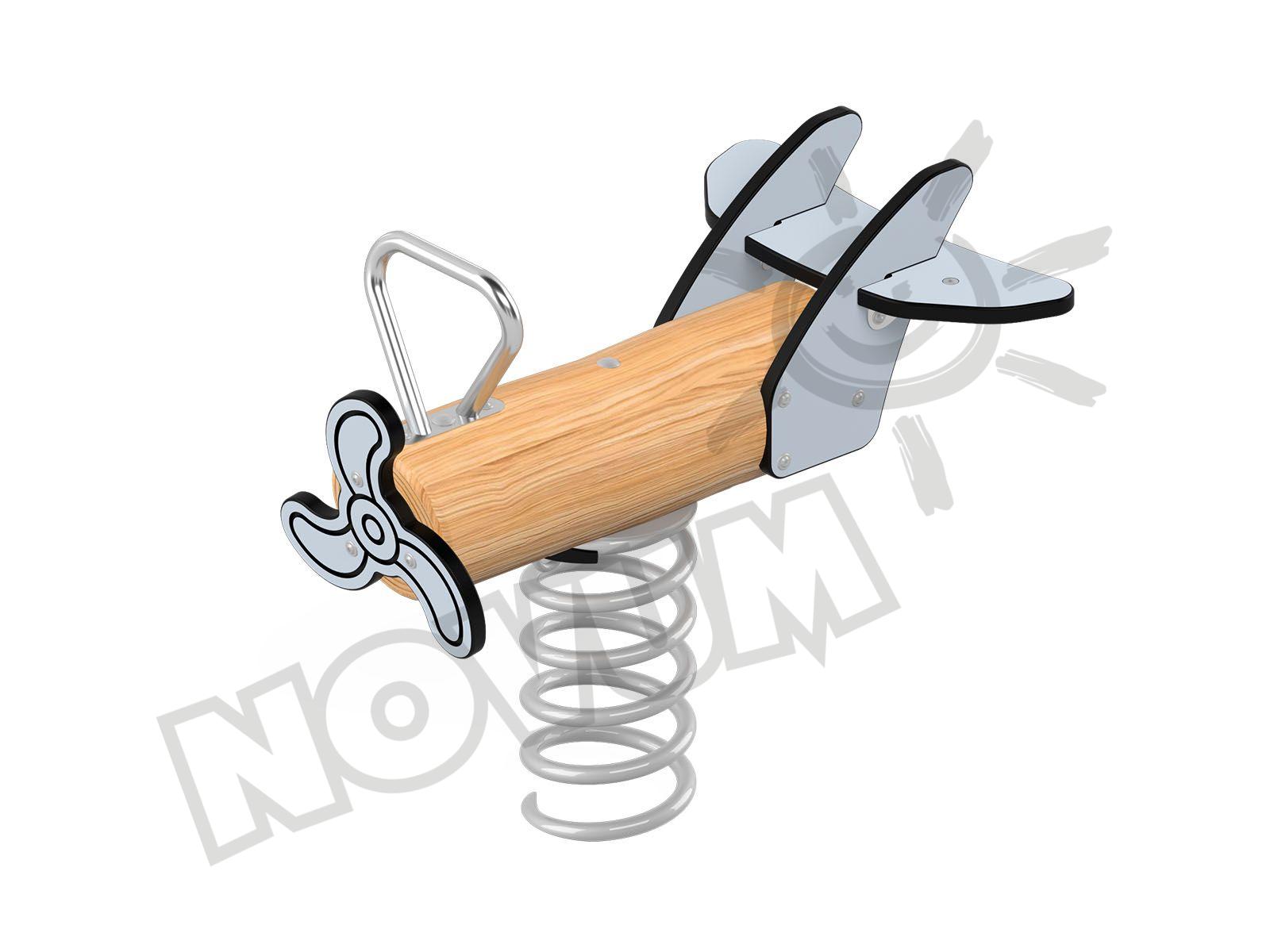 Plane rocker Robinio / metal base | 30101K