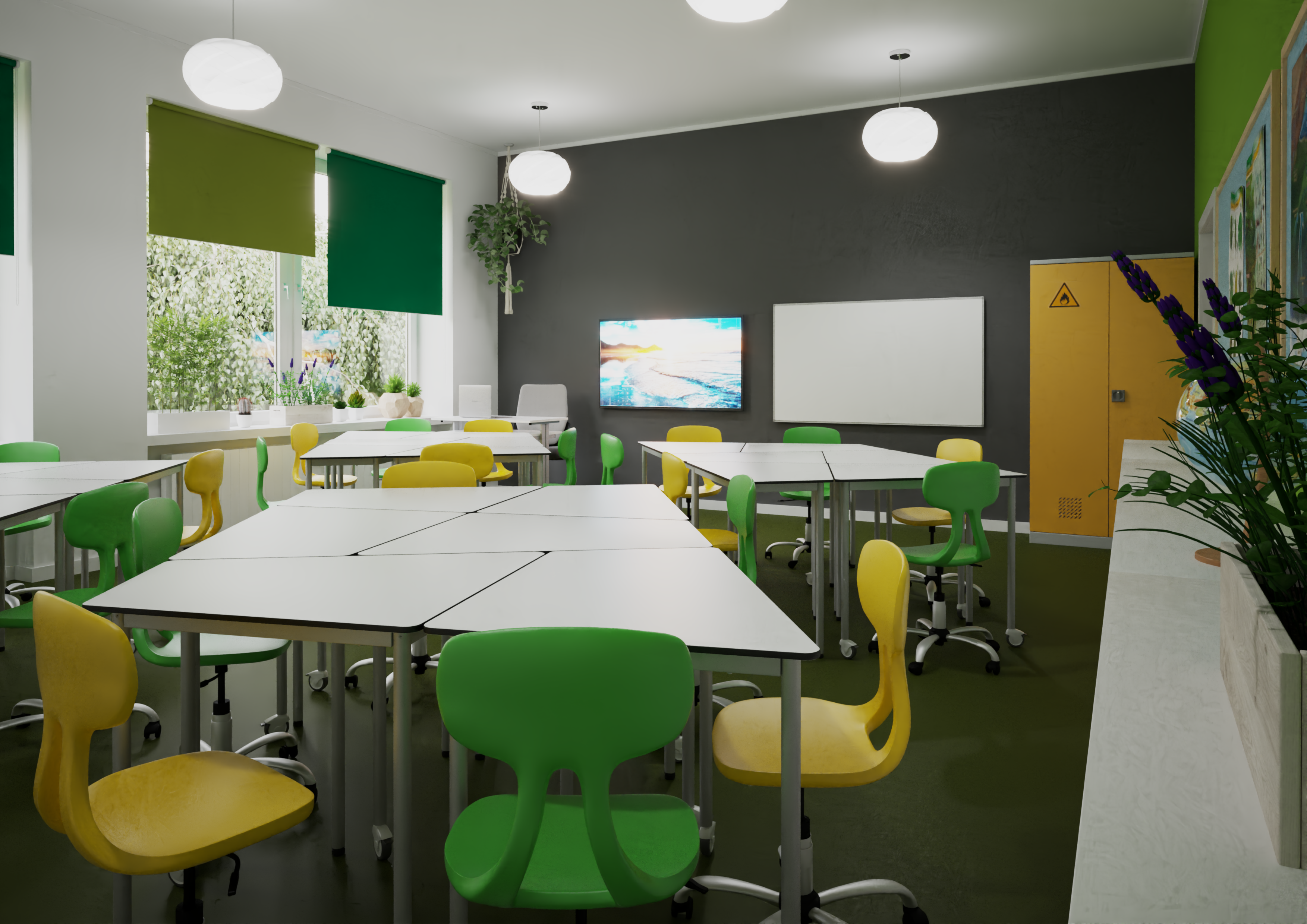 School classroom with Moove+ mobile tables | WIZ-SZK-MB-0057 | Moje ...