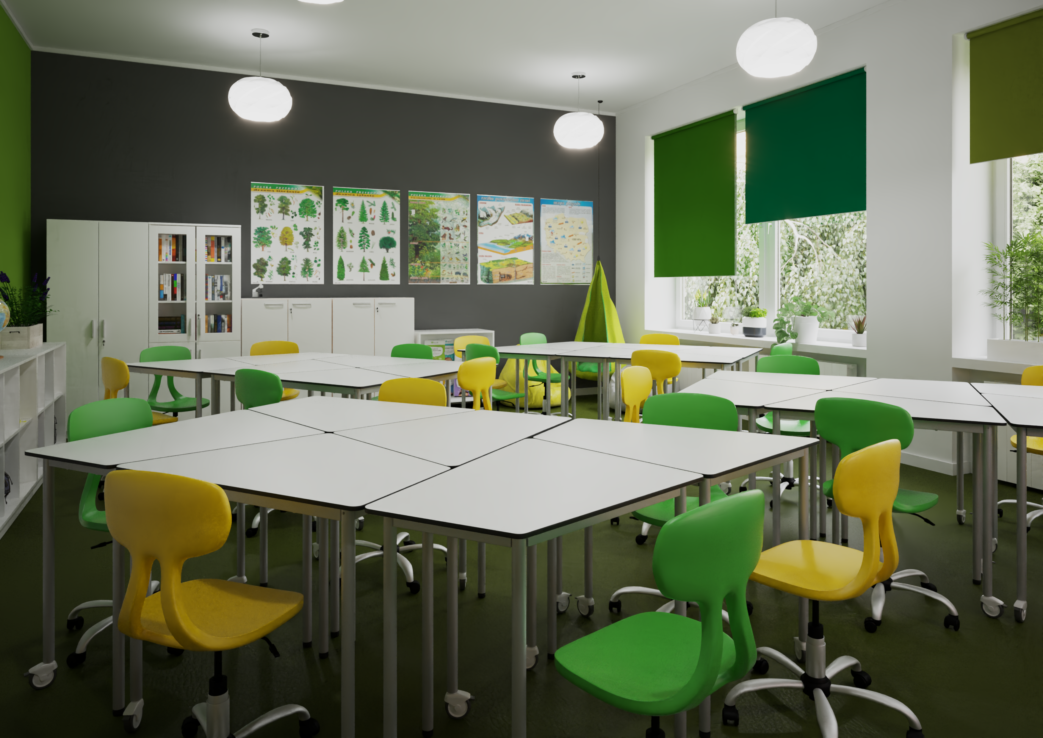 School classroom with Moove+ mobile tables | WIZ-SZK-MB-0057 | Moje ...