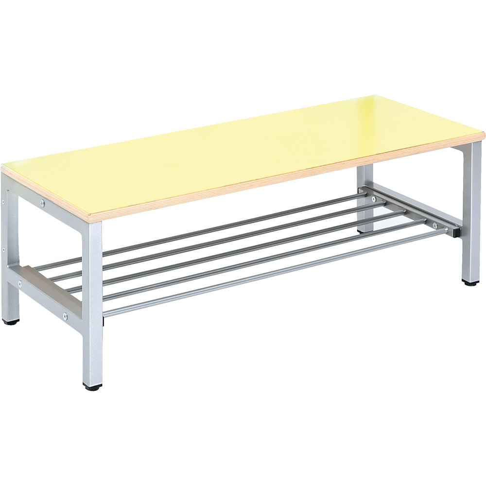 Ławeczka Flexi do szatni 5 os. wąska wys. 35 cm żółta | 35 cm | żółty ...